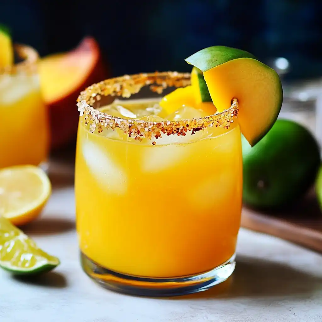 Spicy Mango Margarita Mocktail The best refreshing drink - goingcooking.com